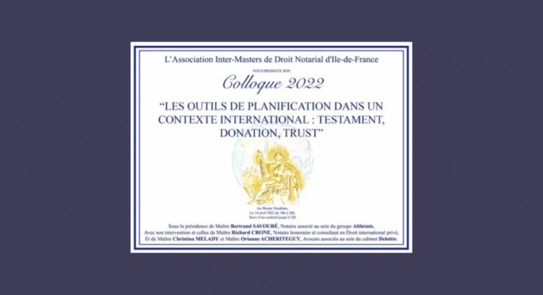 COLLOQUE DE L’AIDNI - INFN - Institut national des formations notariales